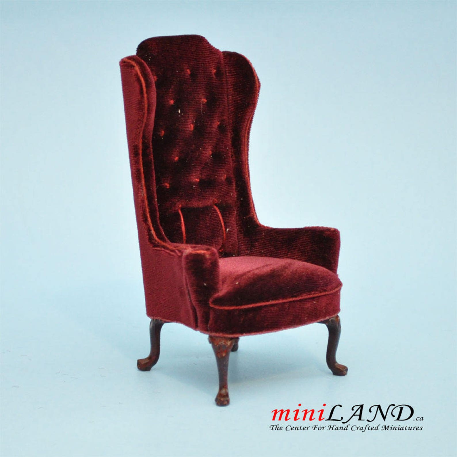 Luxurious Elegant Quality Tall Wingback Chair Royal Red Velvet for ...