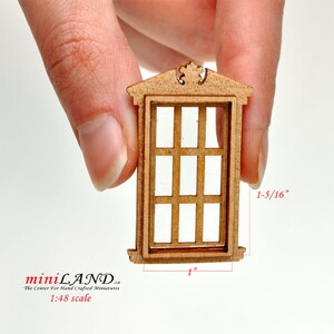 1:48 1/4" Quarter Scale Single Window UNFINISHED With Plexiglas ...