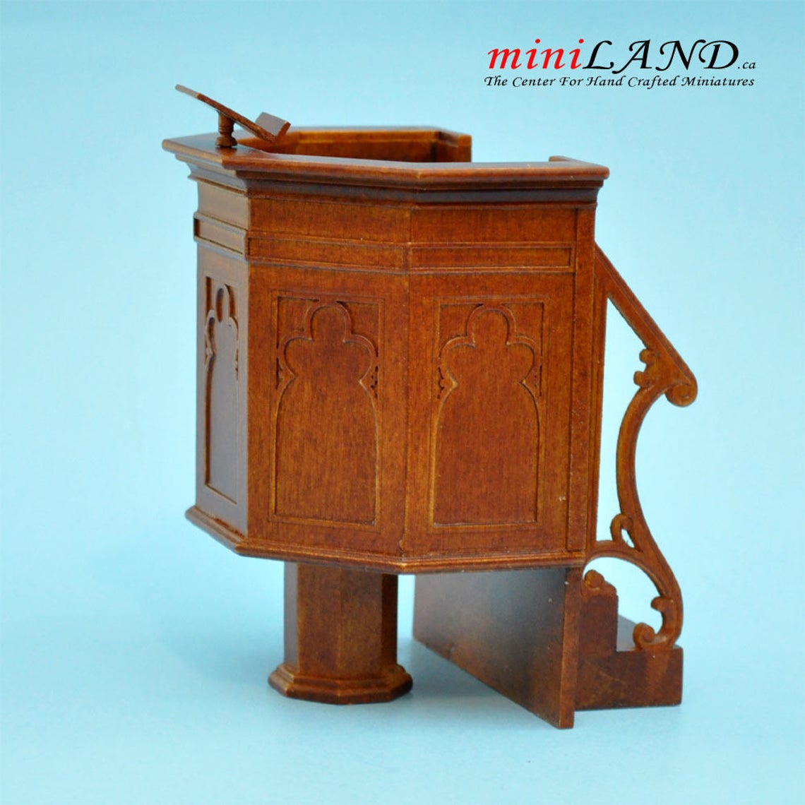 Pulpit for a Church or Court Walnut High Quality for Dollhouse ...