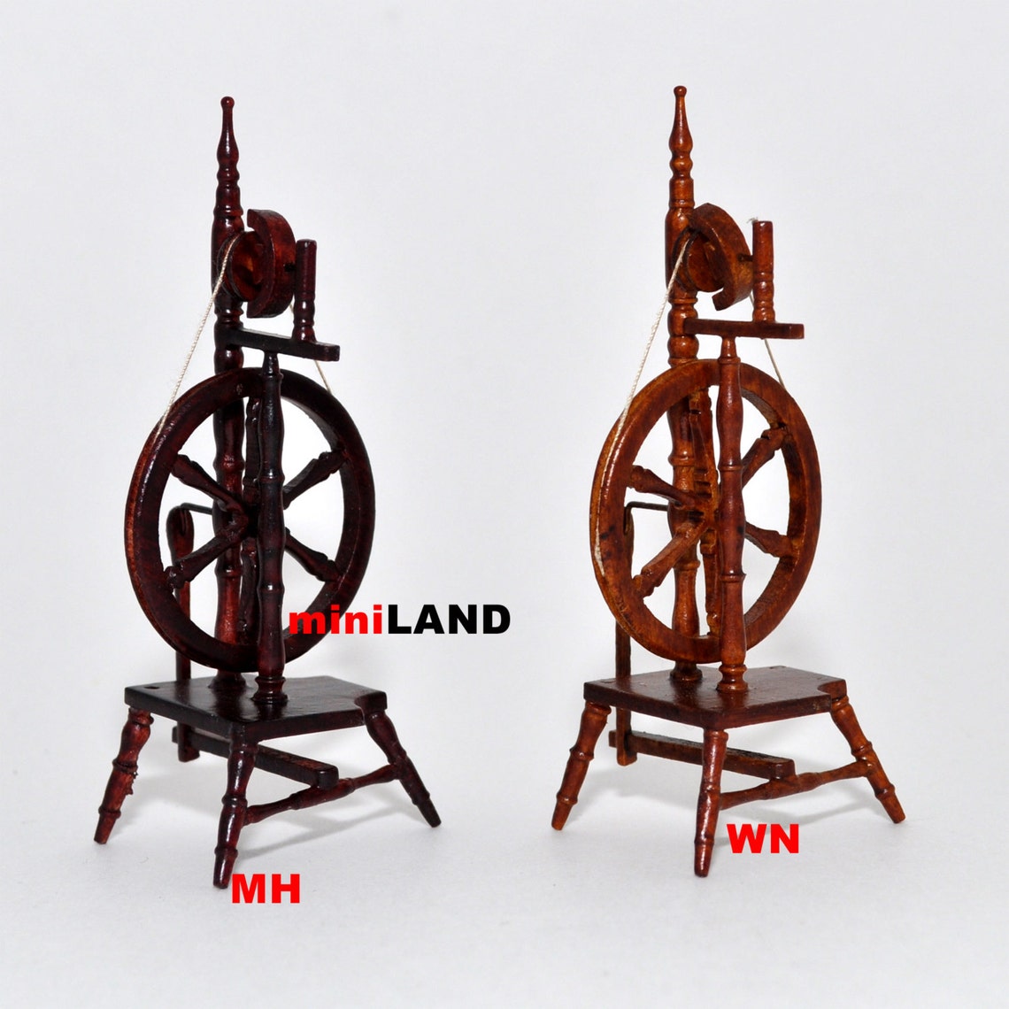 Miniature Spinning Wheel Fine Quality for Dollhouse 1:12 Great | Etsy