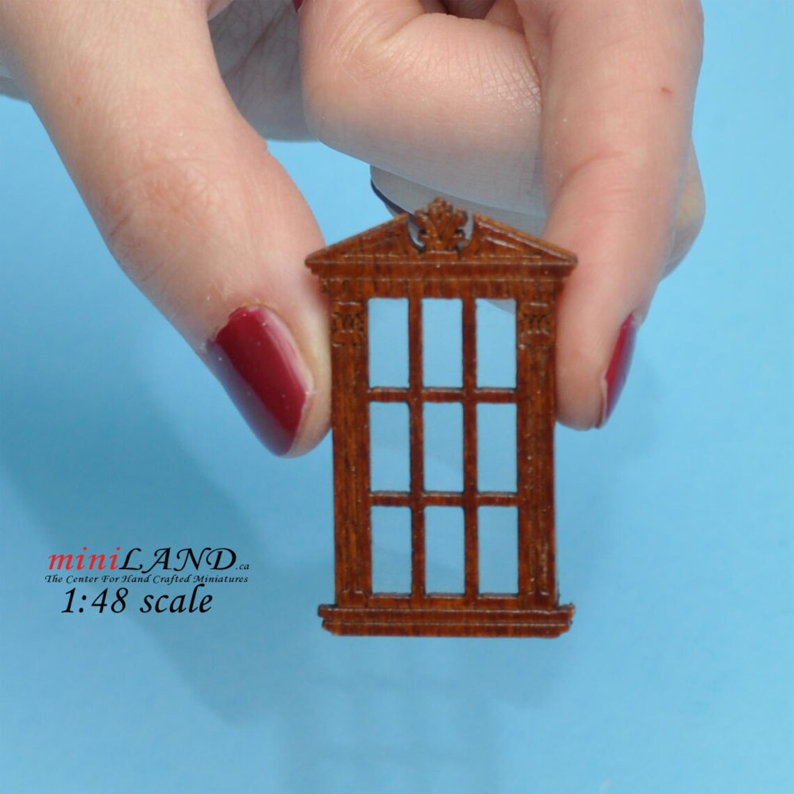 1:48 1/4 Quarter Scale Single Window Walnut With - Etsy