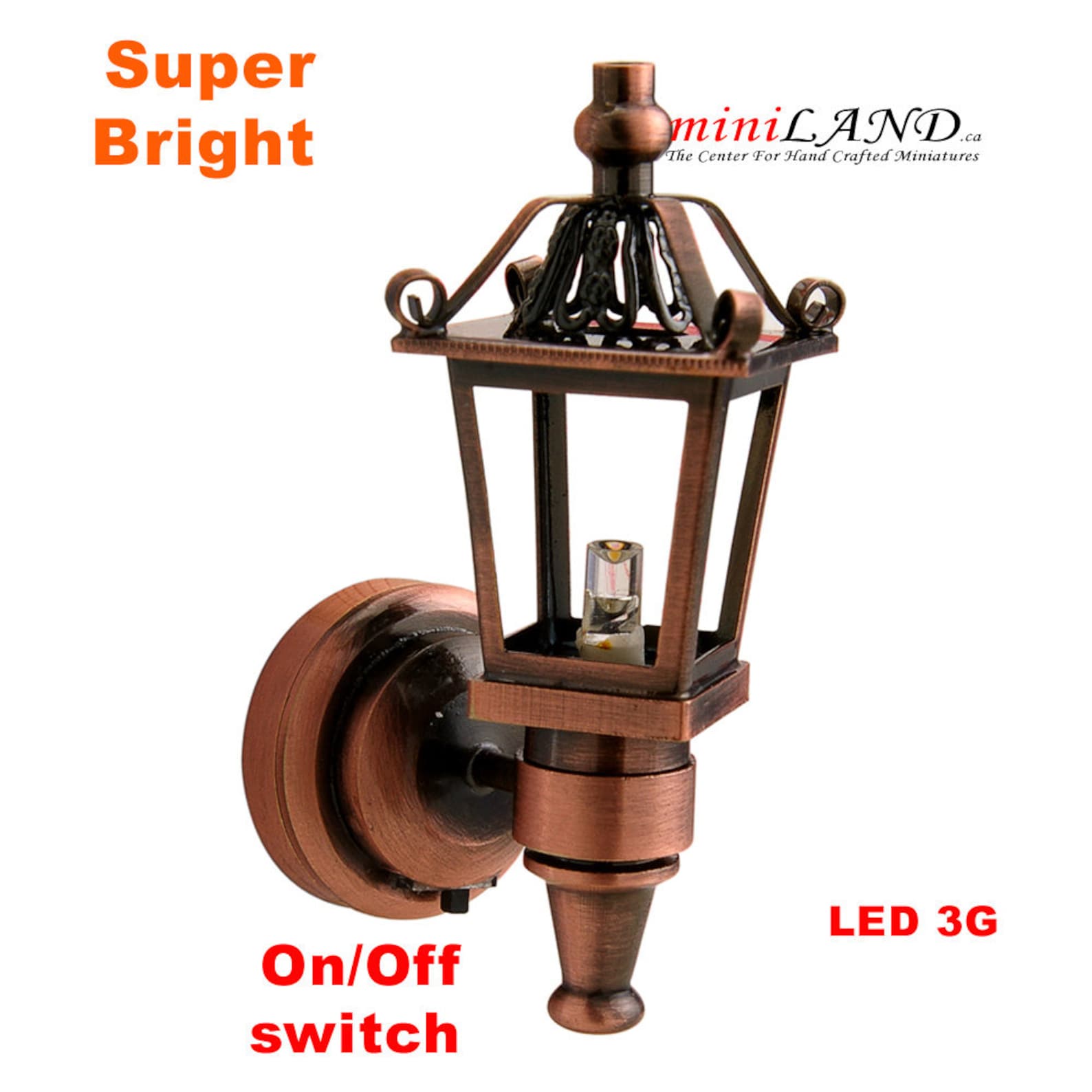 Copper Victorian Carriage Lamp Sconce Super Bright LED Light | Etsy