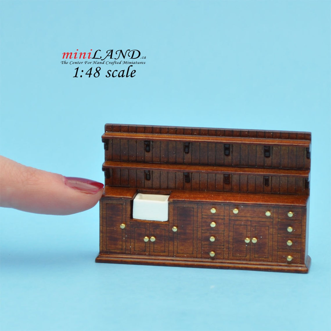 1:48 1/4 Quarter Scale Kitchen Unit W/ Shelves Sink - Etsy