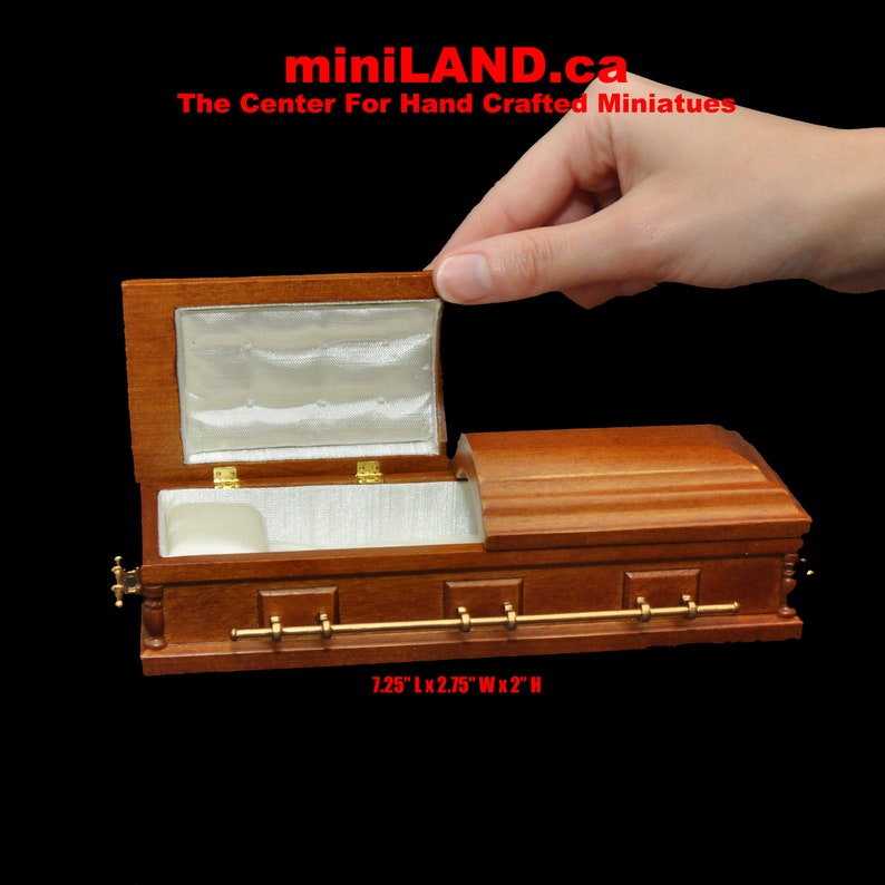Wooden Miniature Coffin Casket WALNUT Color for 1:12 Dollhouse - Etsy