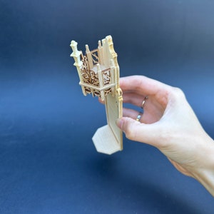 A Niche for a Statue Unpainted Unfinish Wooden Gothic 1:12 Dollhouse ...