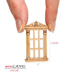 1:48 1/4" Quarter Scale Single Window UNFINISHED With Plexiglas ...