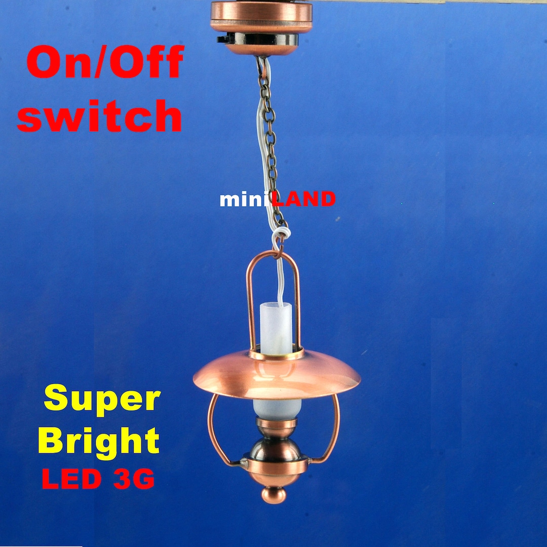 Miniature Lighting Led Battery Light Hanging Copper Ceiling Oil Lamp ...