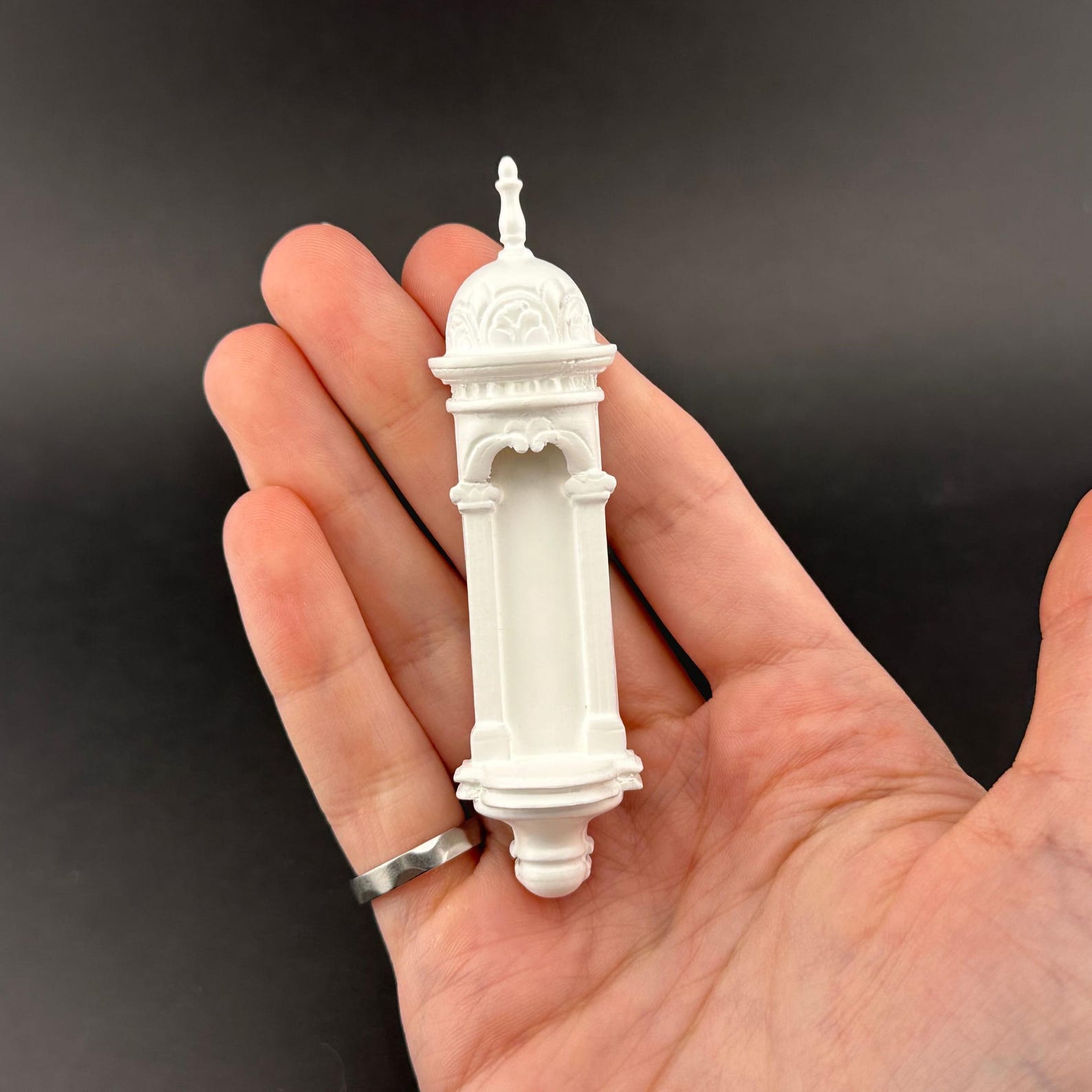 Small Victorian WHITE Carved Wall Niche for Dollhouse Miniatures 1:12 ...