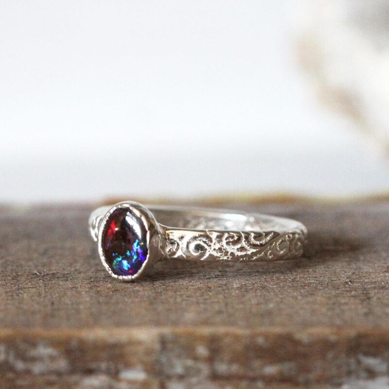 Australian Opal Ring - Etsy