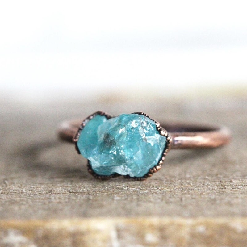 Blue Apatite Ring - Etsy