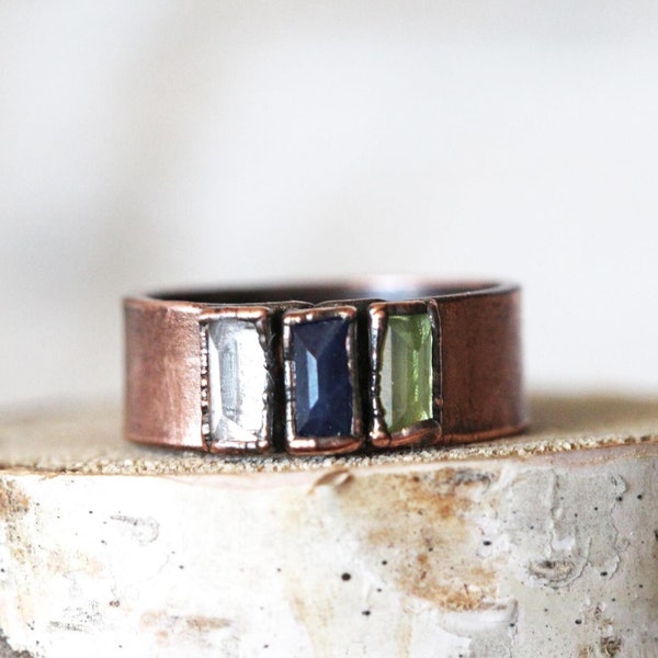 Multi Stone Ring - Etsy