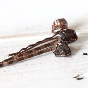 Garnet Bobby Pin Raw Crystal Hair Accessory Stone Hair Jewelry January ...