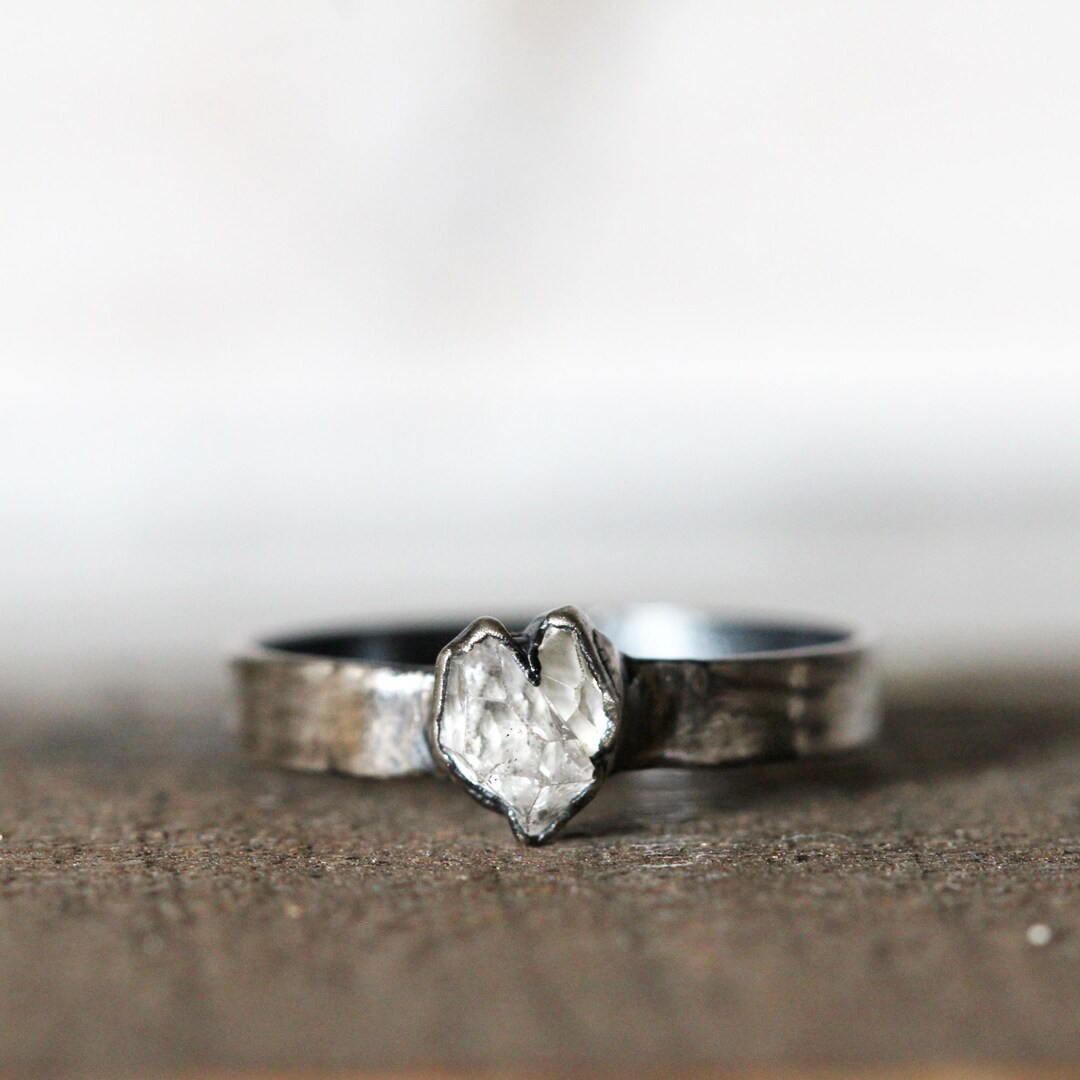 Raw Crystal Ring - Ready to Ship - Wide Band Stone Ring - Etsy