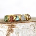 Lucky Stone Ring Raw Stone Silver Ring Multi Stone Crystal and Copper ...