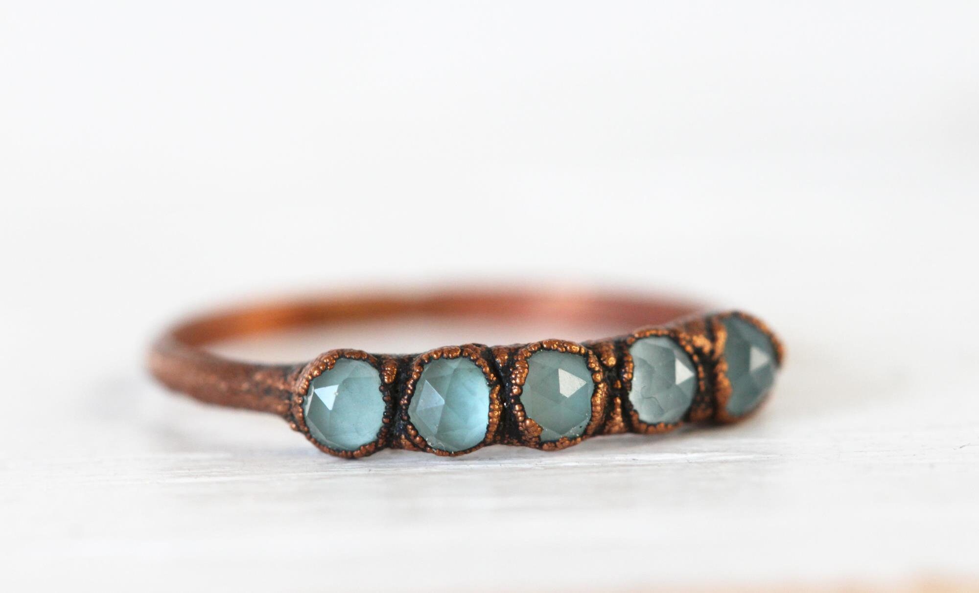 Aquamarine Ring - March Birthstone Jewelry - Blue Crystal Ring - Pisces ...