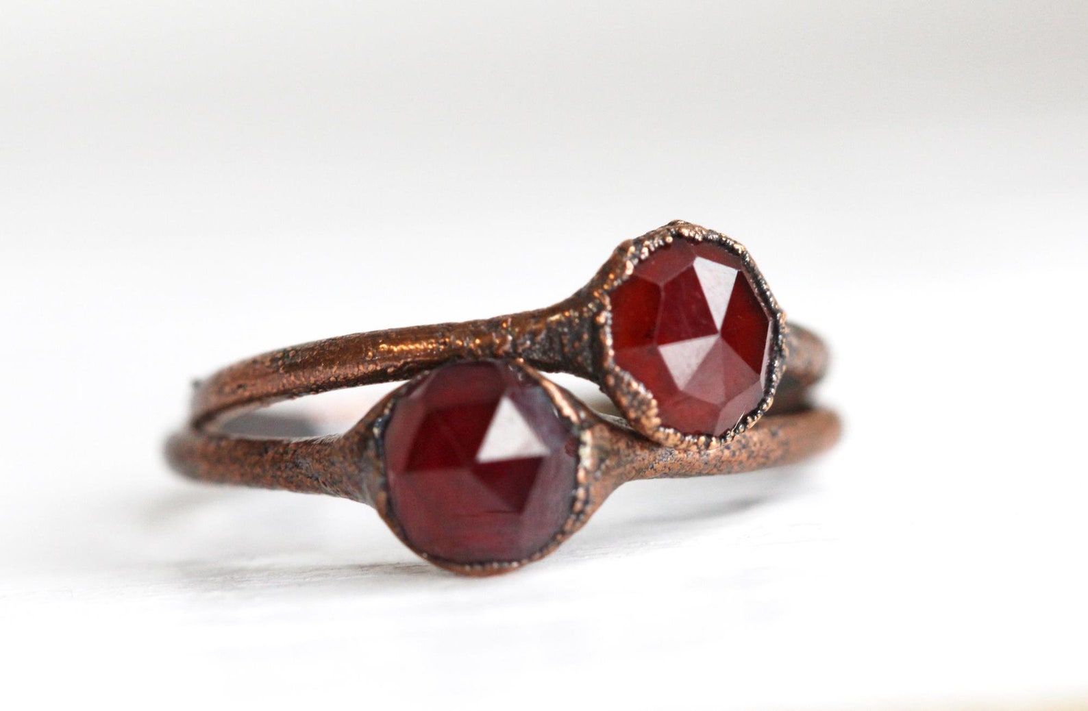 Garnet Ring January Birthstone Ring Silver Garnet | Etsy