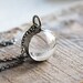 Crystal Sphere Necklace - Crystal Ball Pendant - Quartz Sphere ...