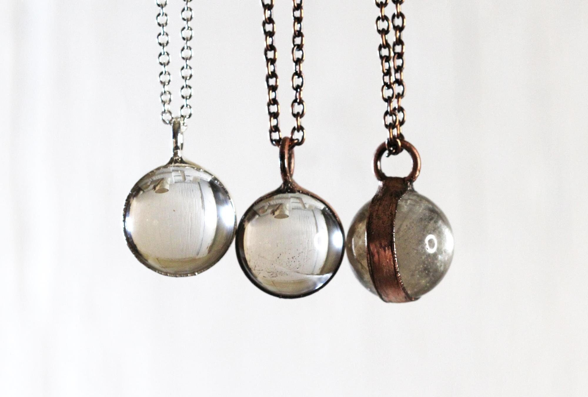 Smokey Quartz Sphere Necklace Crystal Sphere Pendant - Etsy Canada