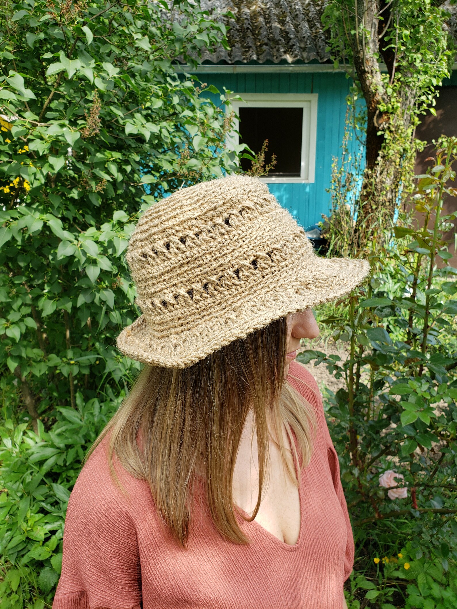 Crocheted Summer Hat - Jute Beach Hat - Handmade Fedora Hat - Etsy
