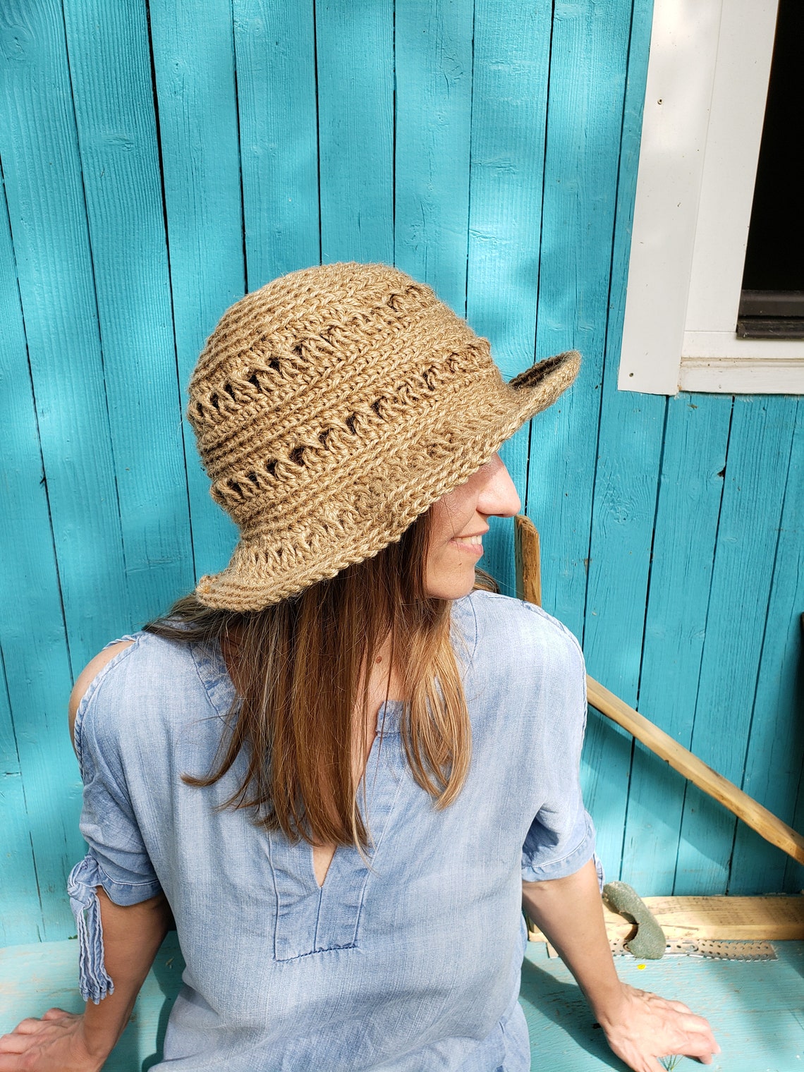 Crocheted Summer Hat - Jute Beach Hat - Handmade Fedora Hat - Etsy