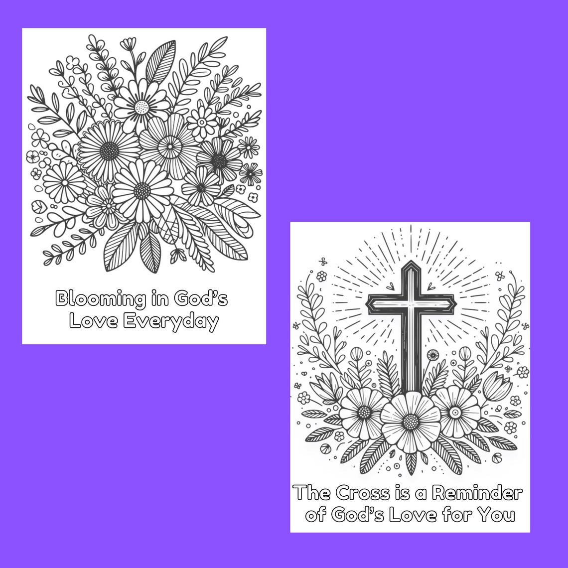 5 Christian Quotes Coloring Sheets Bold Easy to Color Designs - Etsy