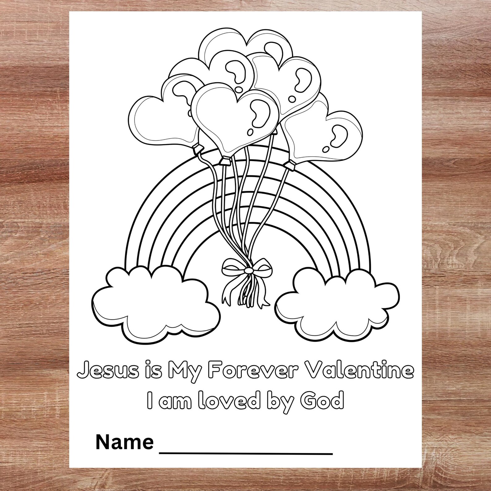 Valentine Coloring Sheets for Kids With a Message of God’s Love/sunday ...