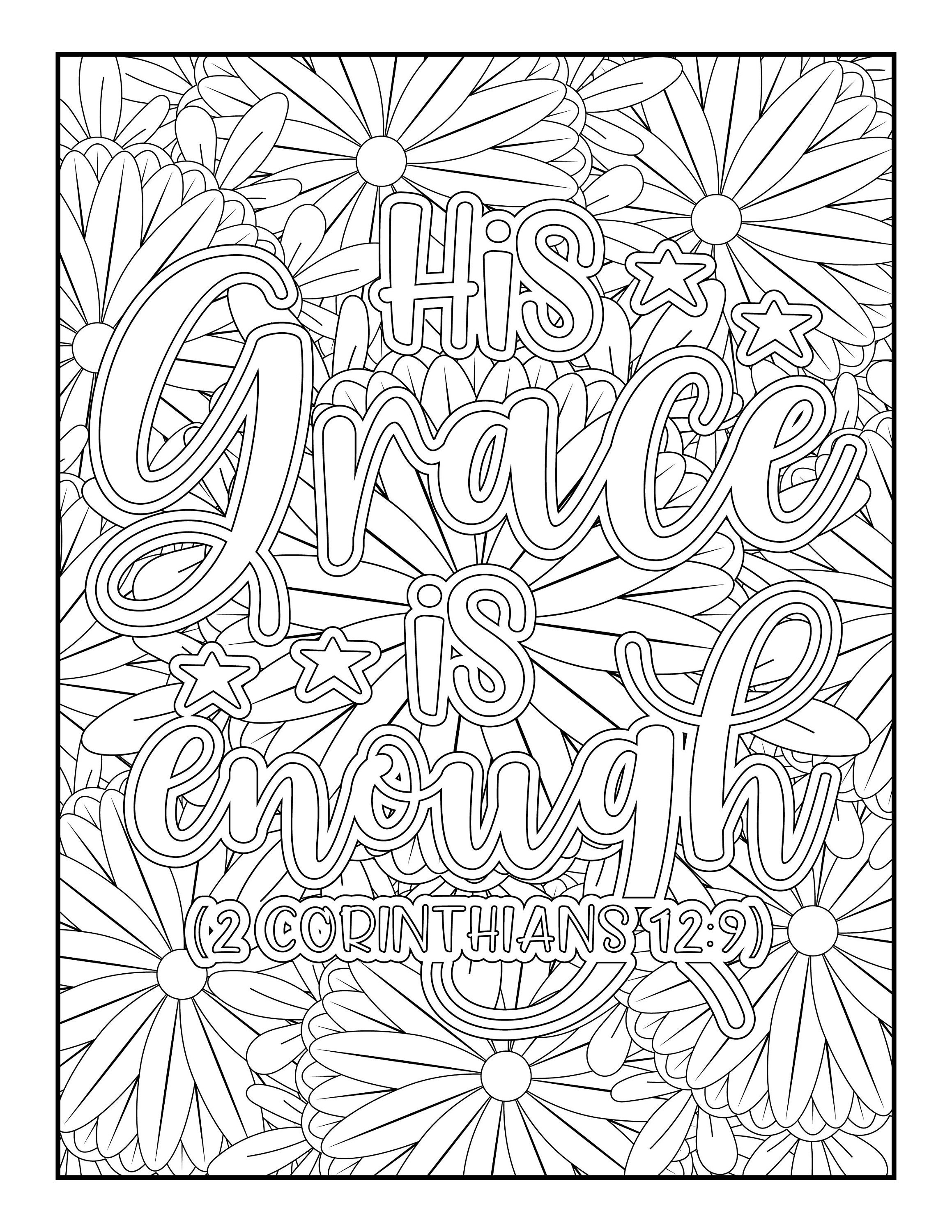10 Bible Verse Coloring Sheets Meditate on Gods Word as You - Etsy