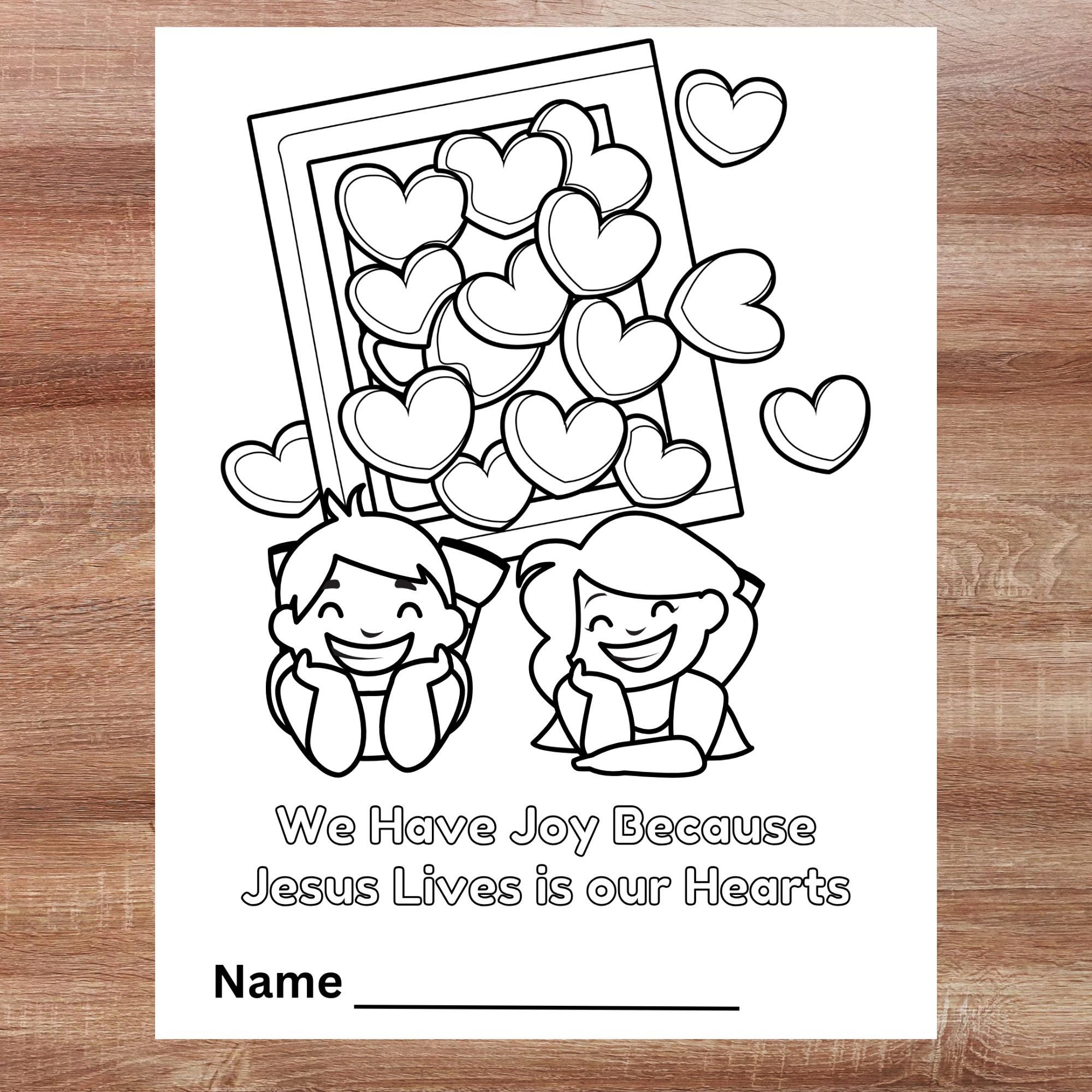Valentine Coloring Sheets for Kids With a Message of God’s Love/sunday ...