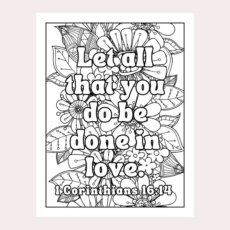 12 Bundle Bible Verse Coloring Sheets Relax as You Color and Meditate ...