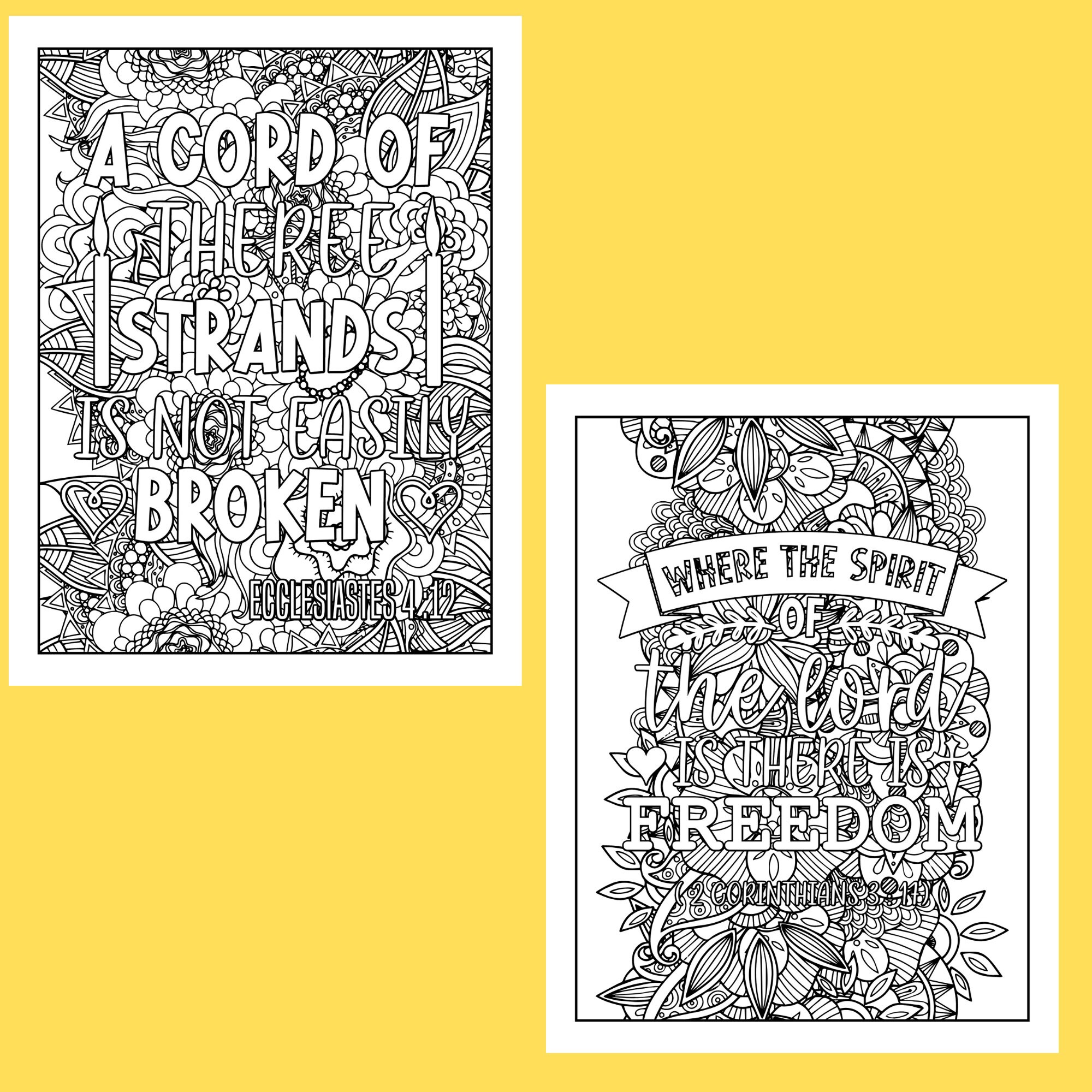 20 Bible Quotes Coloring Sheets Meditate on God’s Word as You Color and ...