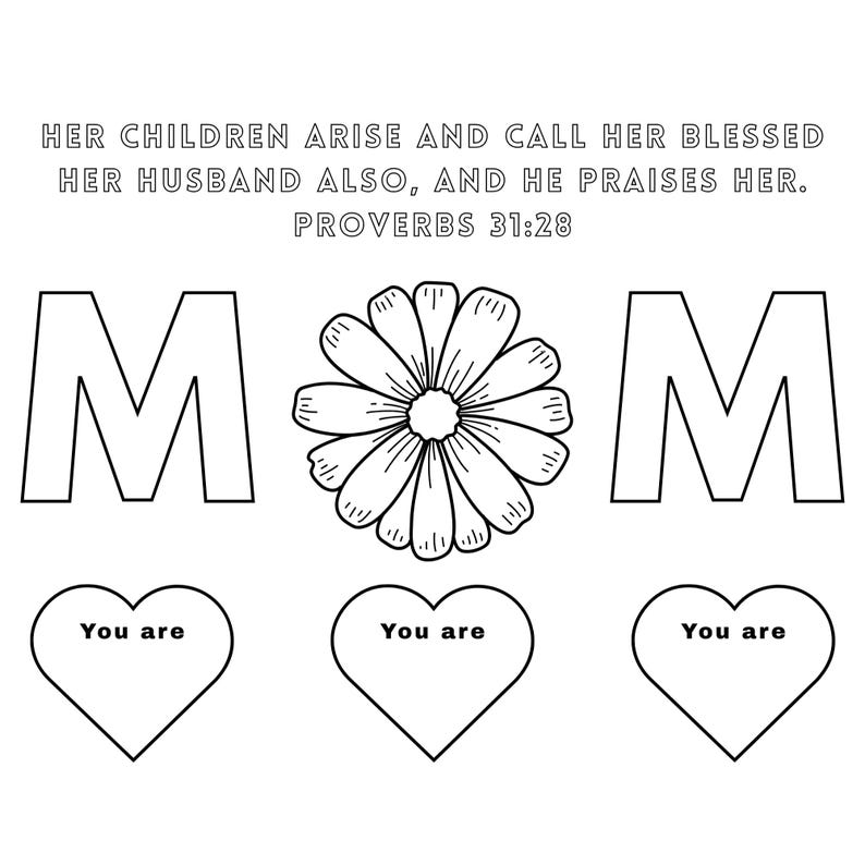 Printable Mother’s Day Craft Gift for Preschool Age Kids With Proverbs ...