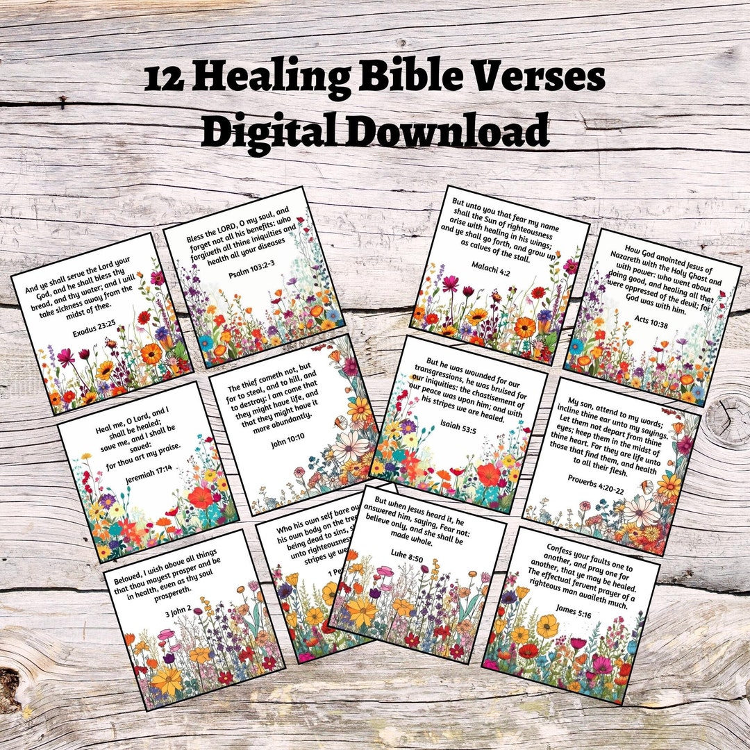 Healing Bible Memory Verses Collection - Etsy
