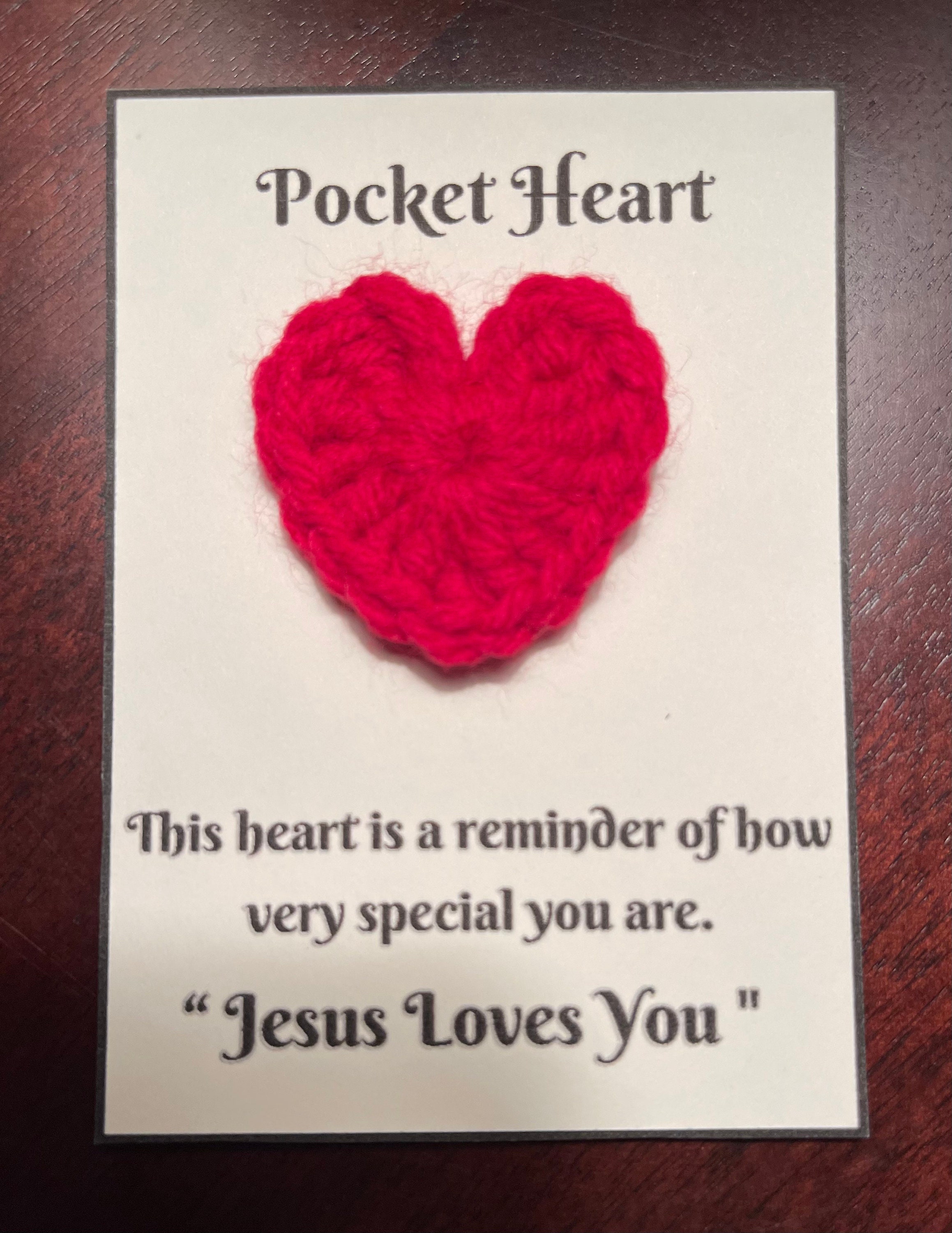 Pocket Heart Token of Gods Love Witness Heart Crochet - Etsy