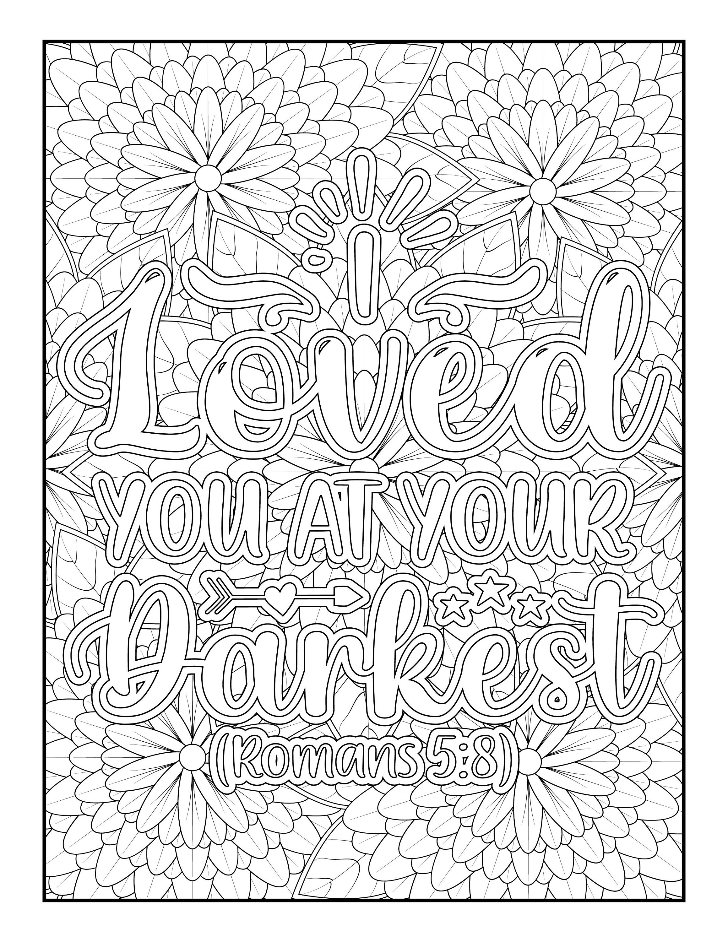 10 Bible Verse Coloring Sheets Meditate on Gods Word as You - Etsy