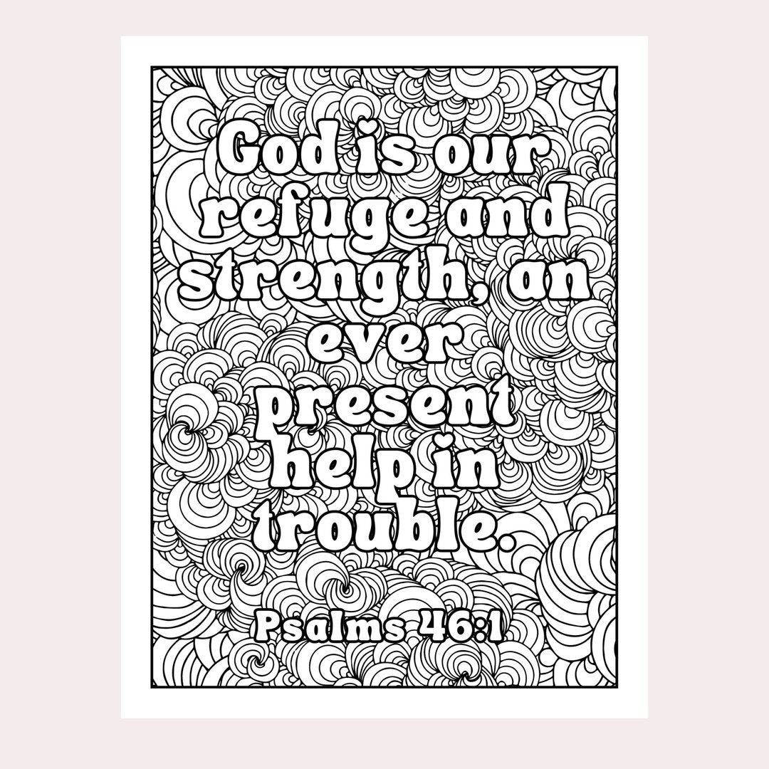 12 Bundle Bible Verse Coloring Sheets Relax as You Color and Meditate ...