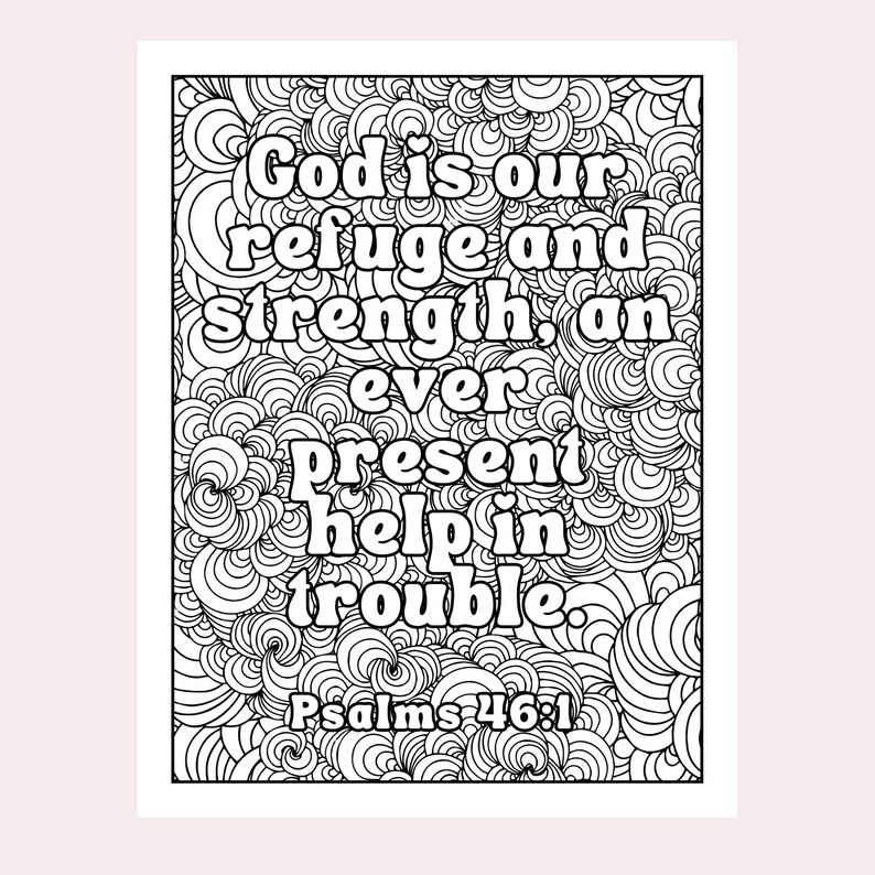 12 Bundle Bible Verse Coloring Sheets Relax as You Color and Meditate ...