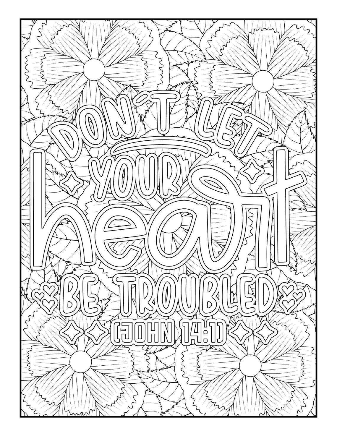 10 hojas para colorear de versículos bíblicos Medita en la - Etsy México