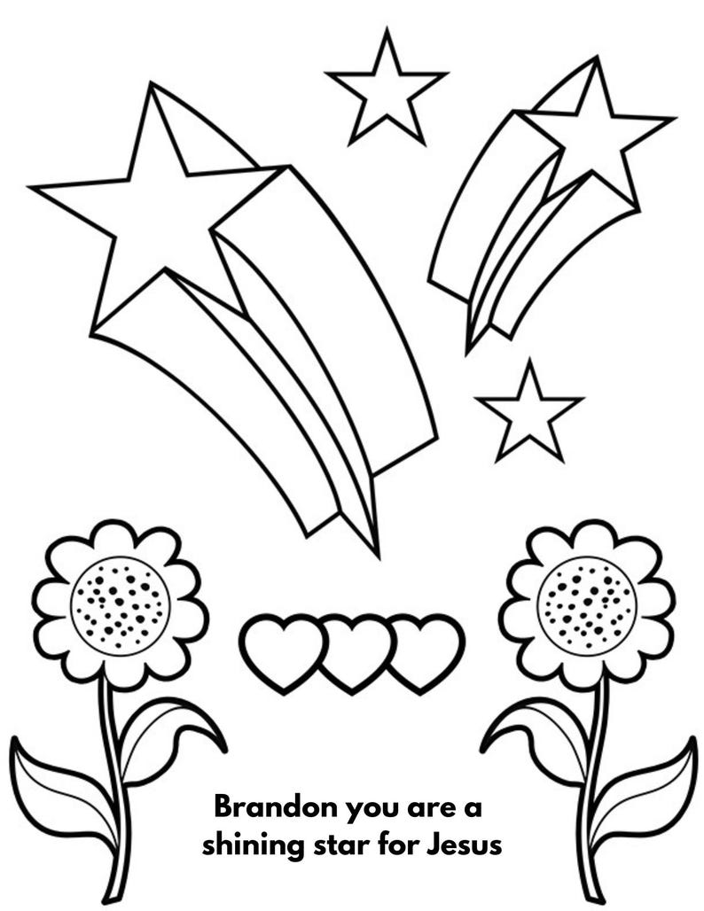 Editable Coloring Sheet Add A Personal Message, Bible Verse or Happy ...