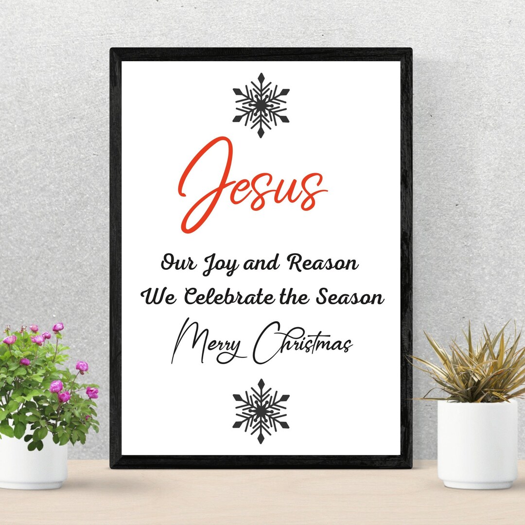 Merry Christmas Jesus is the Reason, Holiday Wall Art Printable,modern ...