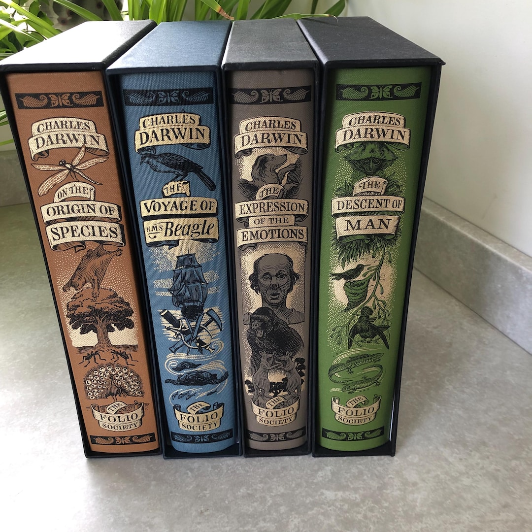 CHARLES DARWIN - 4 Volumes Folio Society Set - Etsy