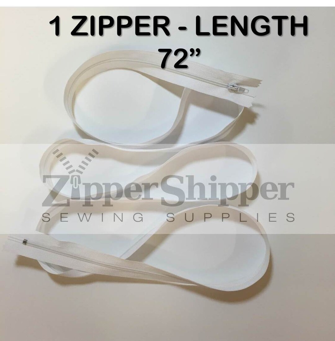 Duvet Zipper, White Zipper, Long, 72 Inch 6 Feet 3 Nylon Coil Zipper ...
