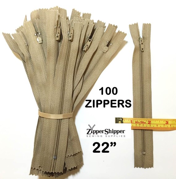 22 Inch Zippers Purse Zippers Beige Zippers Nylon Coil Closed End 51 Cm 3 Lightweight for Handbags more 100 Pieces Etsy
