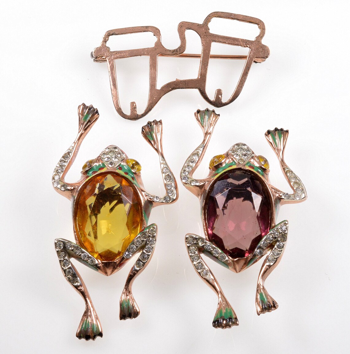 Coro Sterling Frog Duette Brooch Fur Clip C.1940 - Etsy