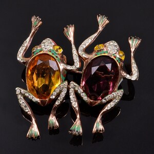 Coro Sterling Frog Duette Brooch Fur Clip C.1940 - Etsy