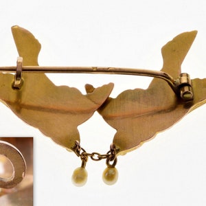 Antique French 18K Gold Love Doves Pair Brooch Pin C.1890 - Etsy