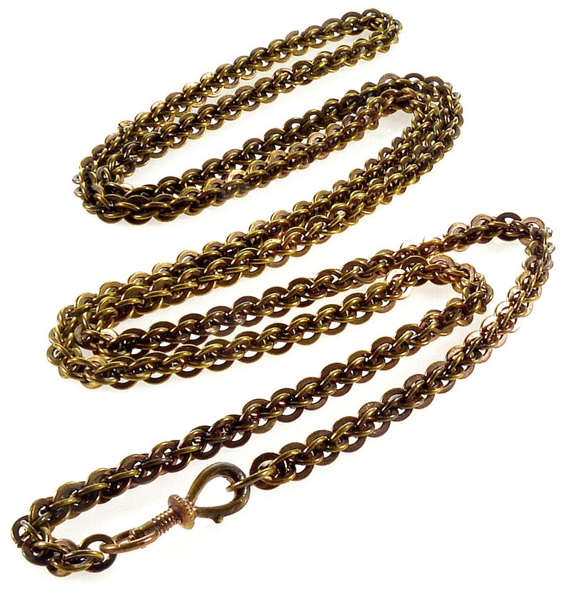 Antique Georgian Brass Guard Chain Necklace C.1800 - Etsy
