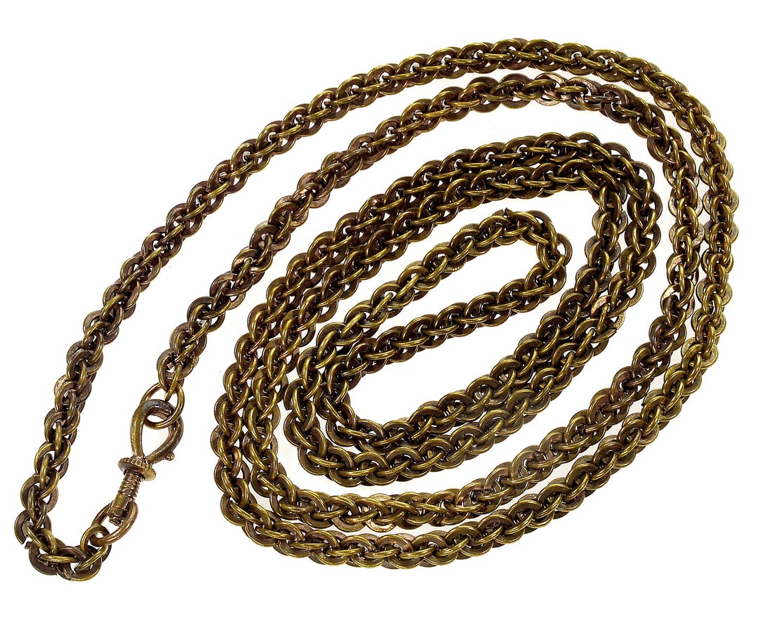 Antique Georgian Brass Guard Chain Necklace C.1800 - Etsy