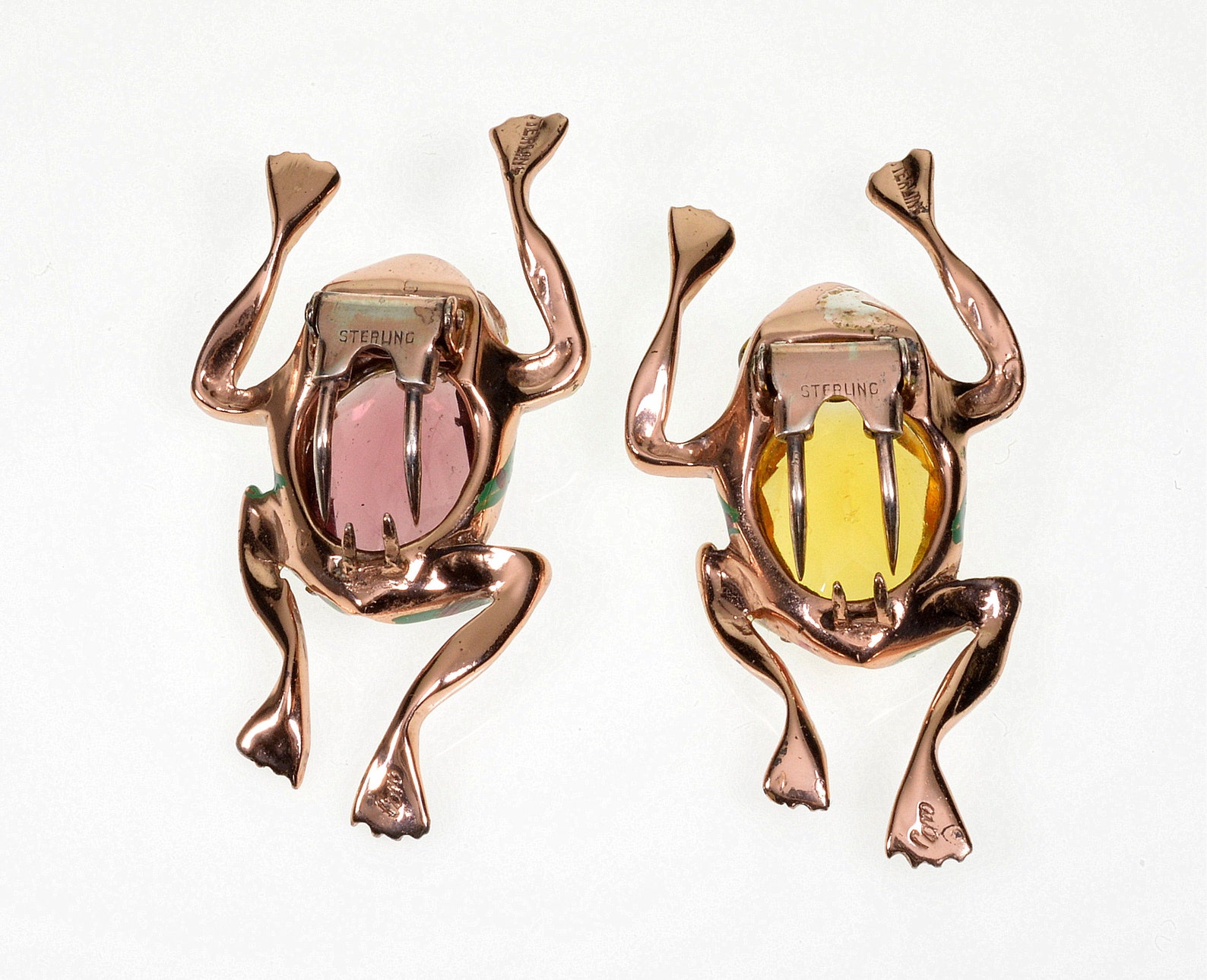 Coro Sterling Frog Duette Brooch Fur Clip C.1940 - Etsy