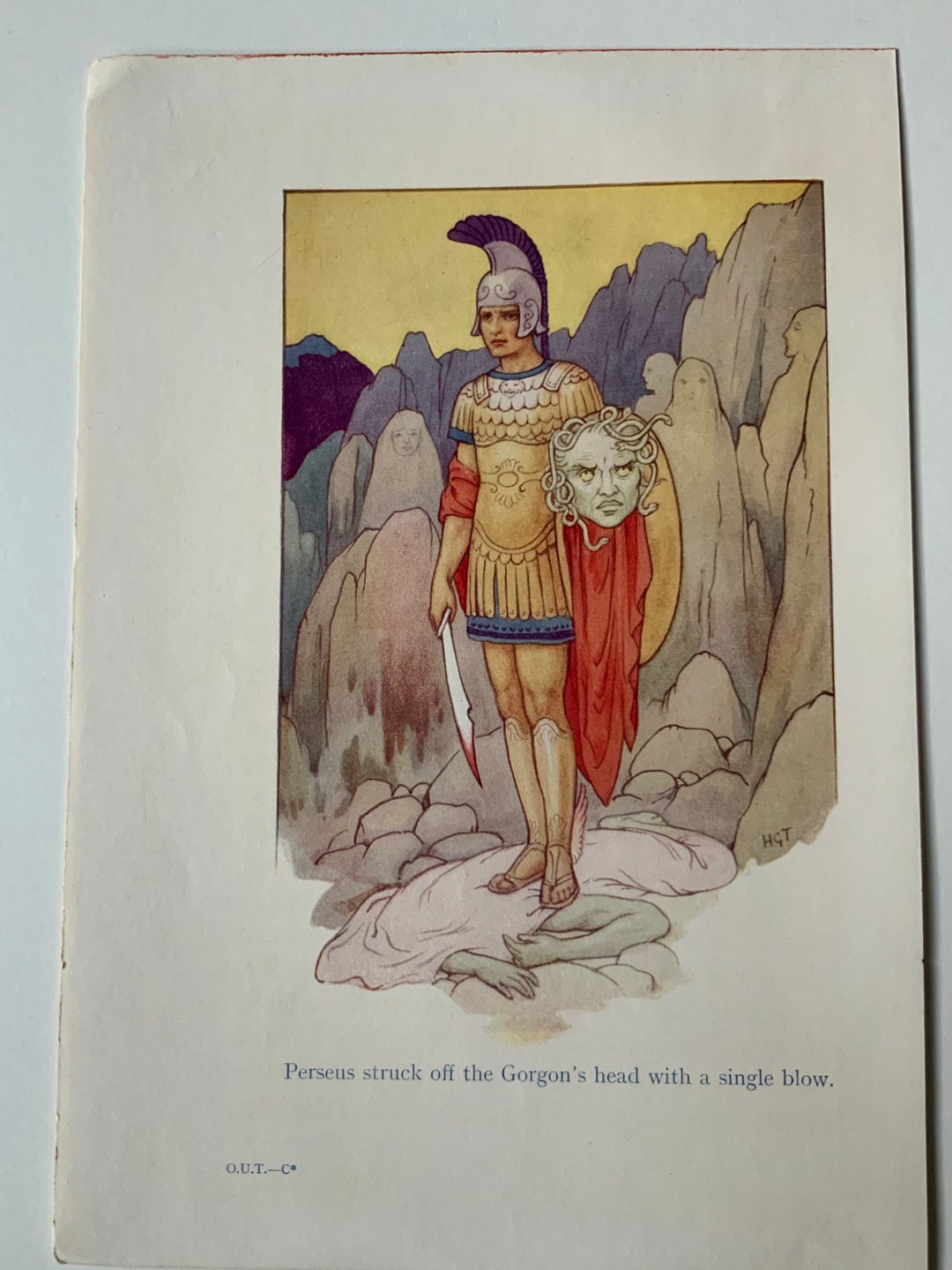 Vintage Print Greek Legends Art Perseus Print Medusa - Etsy