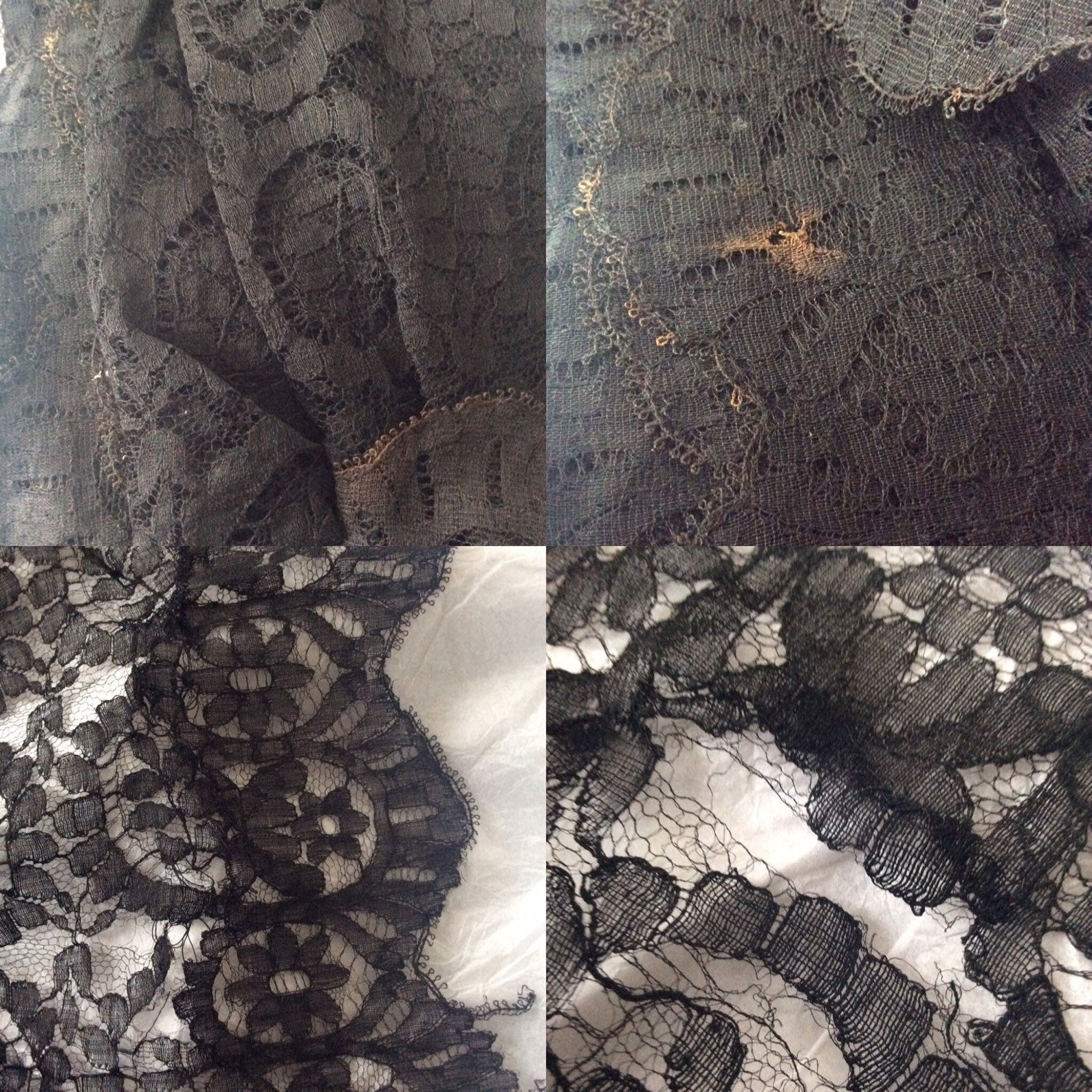 Antique Mourning Shawl Gothic Bride Steampunk Halloween | Etsy